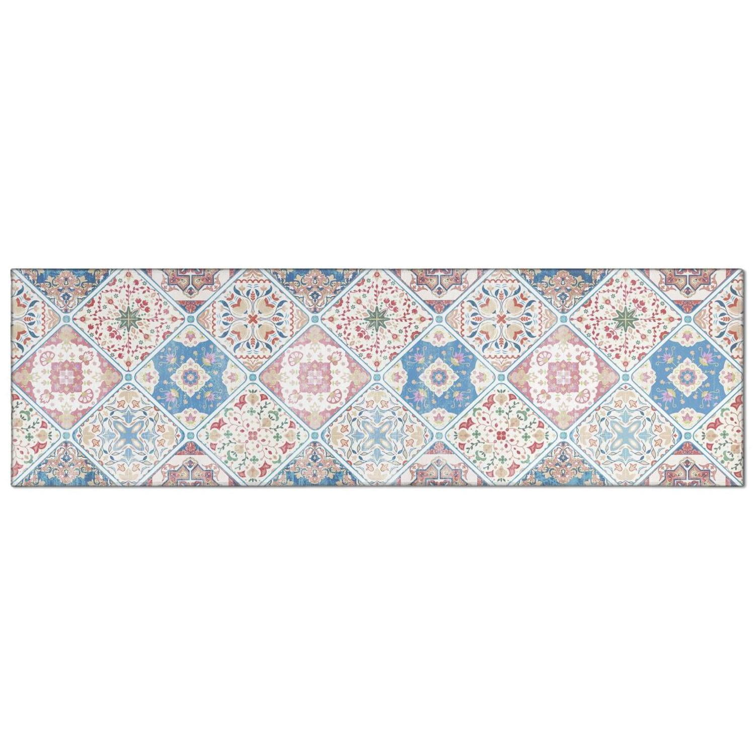 3-Piece Set Boho Kitchen Mats, Bohemian Style Vintage Anti-Fatigue ...