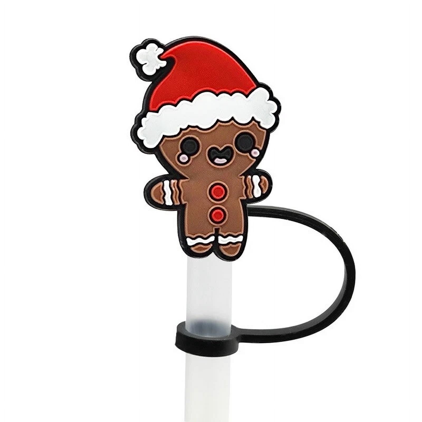 3 Piece Set Christmas Gingerbread Man 10Mm Straw Cover Cap For Stanley ...