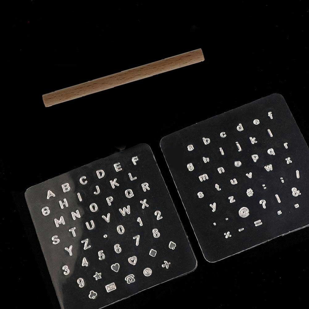 3 Piece Set Craft Leather Stamping Capital Lowercase Alphabet Printing ...