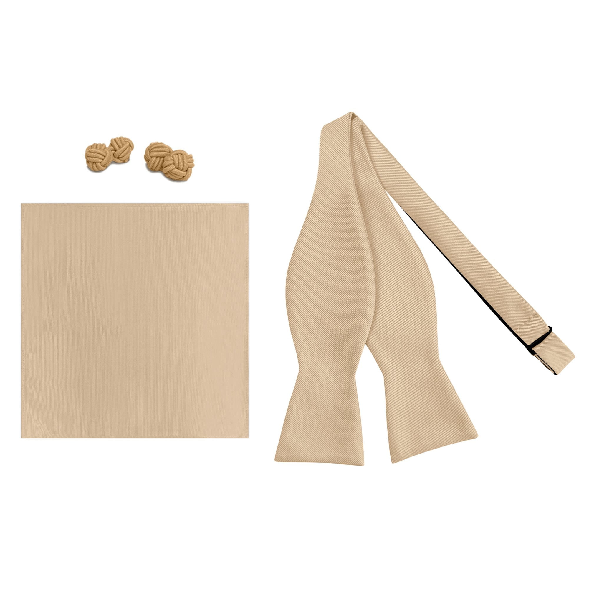 3 Piece Set: Jacob Alexander Men's Solid Traditional Freestyle Self-Tie ...