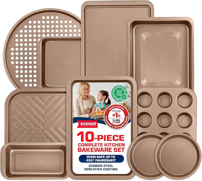 3 Piece Set Nonstick Carbon Steel Oven Bakeware -Professional Quality ...