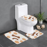 3-Piece Set Of Non-Slip Water Absorbent Bathroom Mats Washable ...