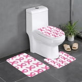 3-Piece Set Of Non-Slip Water Absorbent Bathroom Mats Washable ...