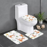 3-Piece Set Of Non-Slip Water Absorbent Bathroom Mats Washable ...