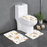 3-Piece Set Of Non-Slip Water Absorbent Bathroom Mats Washable ...