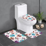 3-Piece Set Of Non-Slip Water Absorbent Bathroom Mats Washable ...