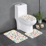 3-Piece Set Of Non-Slip Water Absorbent Bathroom Mats Washable ...