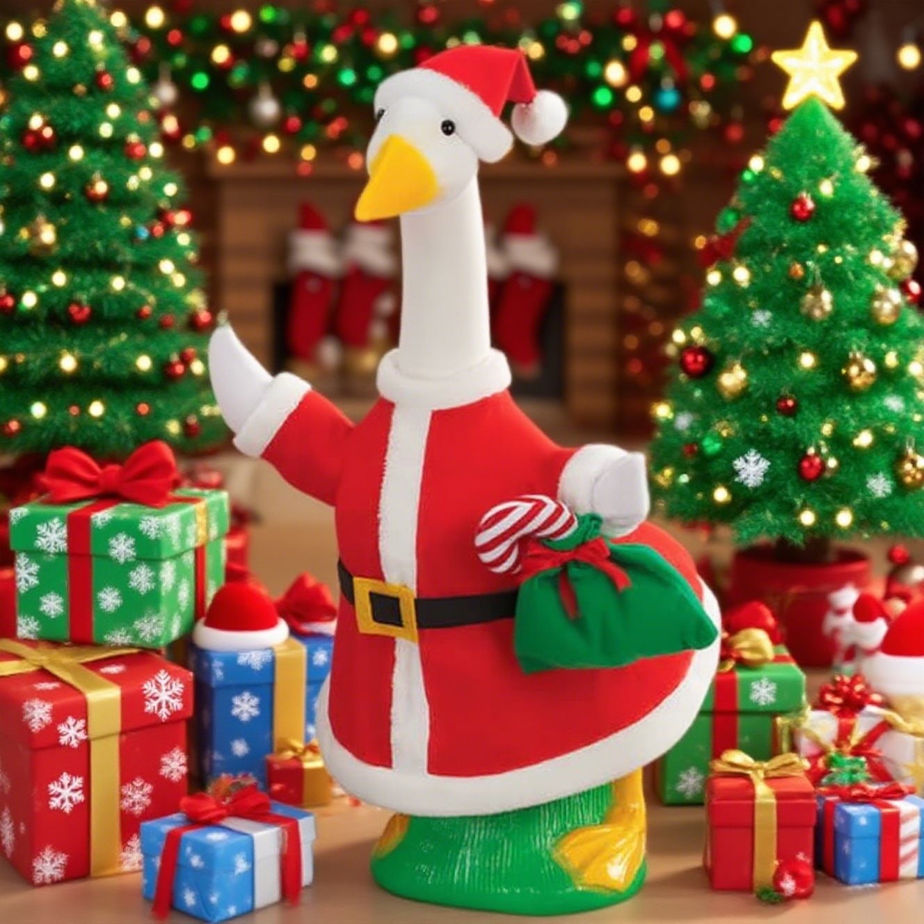 3 Piece Set Raincoat Porch Goose Outfits, Summer Lawn Goose Statue ...