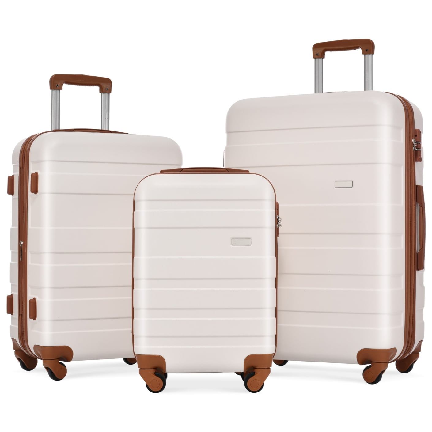 3 Piece Set Suitcase, Expandable Lightweight Hardside Travel Suitcase ...
