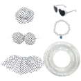 3-Piece Set Swim Ring Decorations Spring Summer Lawn Goose Statue ...
