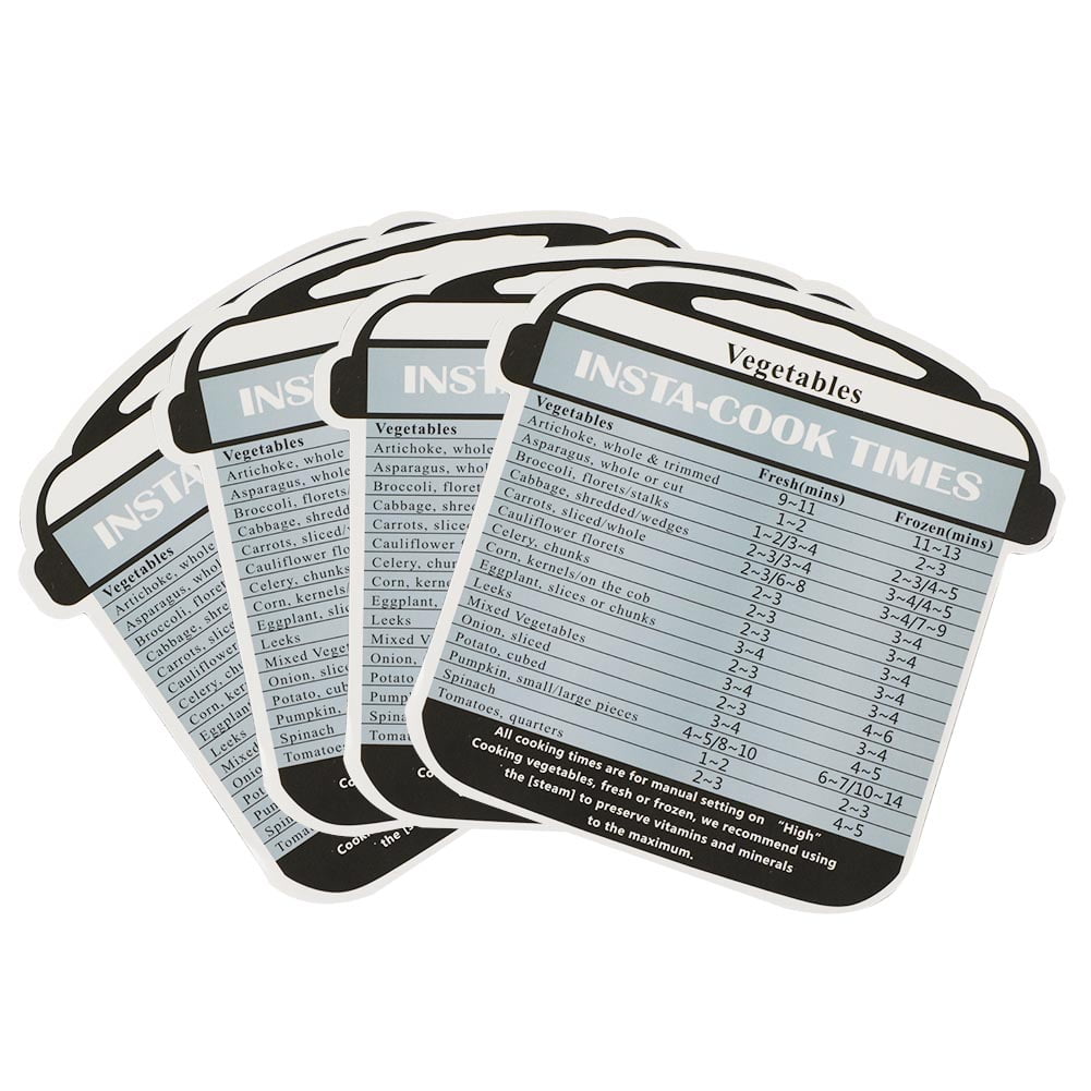3-Piece Set for Instant Pot Cooking Magnetic Cooking Time Charts for ...