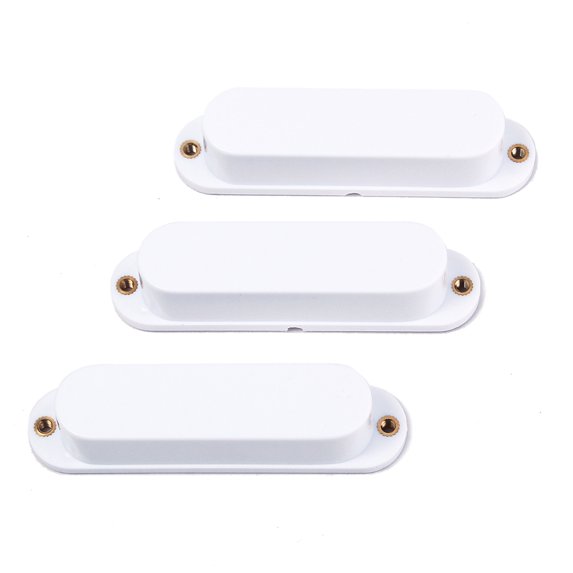 OUNONA 3Pcs White Electric Guitar Pickup Covers No Holes with Copper ...
