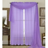 3 Piece Sheer Panel & Scarf Window Treatment Set | Decotex - Walmart.com