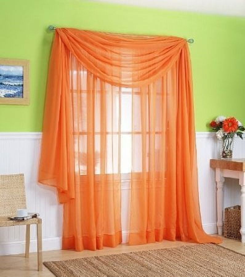 3 Piece Sheer Panel & Scarf Window Treatment Set | Decotex - Walmart.com