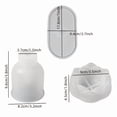 3-Piece Silicone Mold Set for DIY Epoxy Crafts - Round, Striped Lotus ...