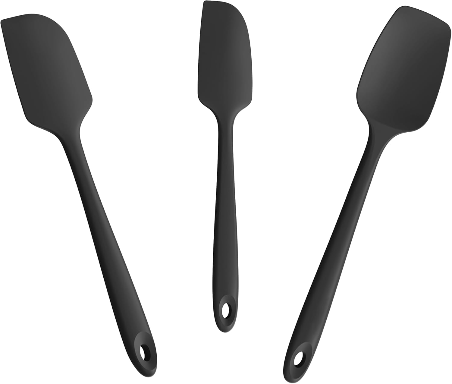 3-Piece Silicone Spatula Scrapers: 600°F Heat Resistant Food Grade ...