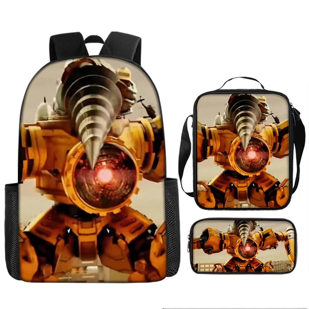 3 Piece Skibidi Toilet Titan Tvman Mochila For Students Book Bag Titan ...