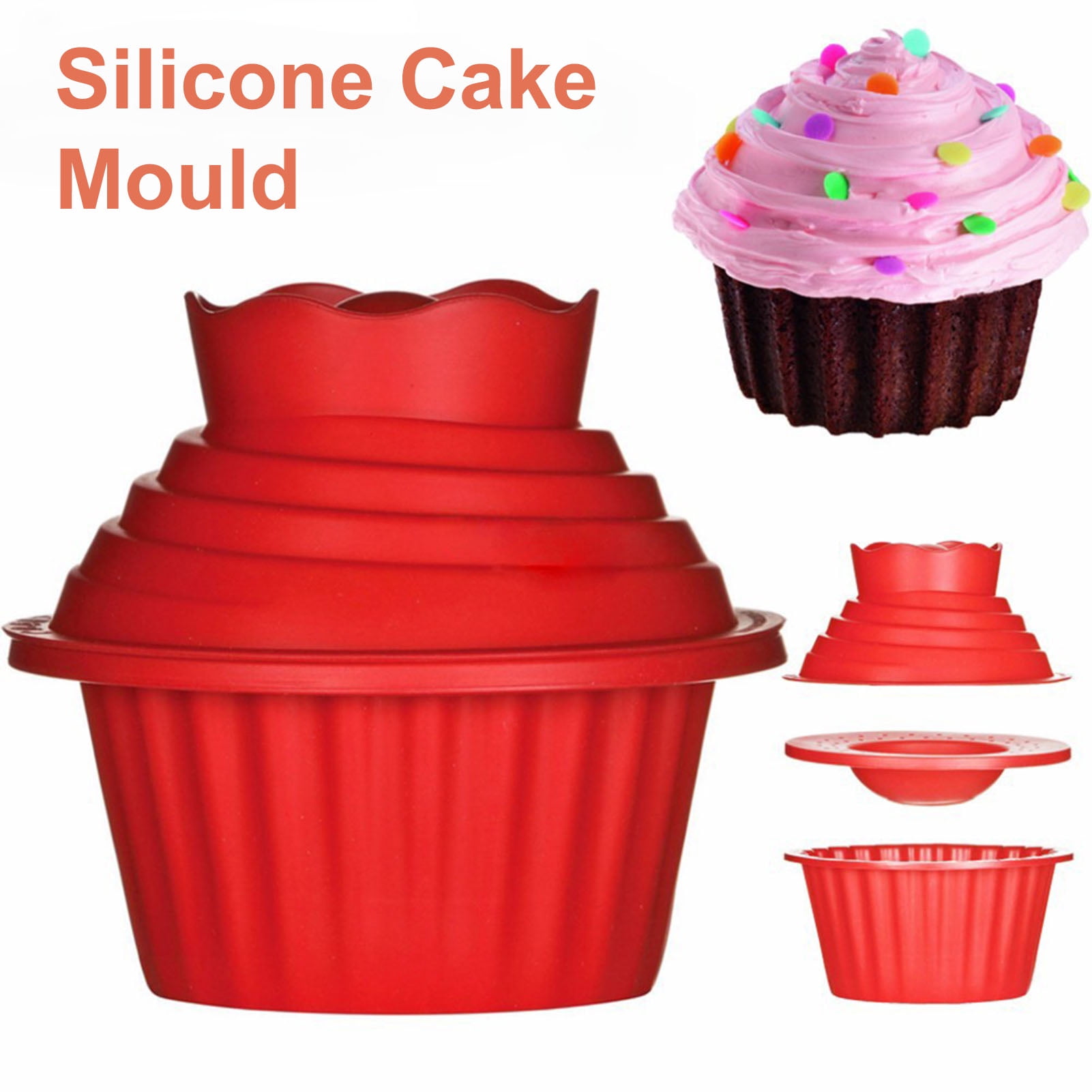 3-Piece Soft Texture Tear-Resistant Cake Molds - Non-Stick - Easy ...
