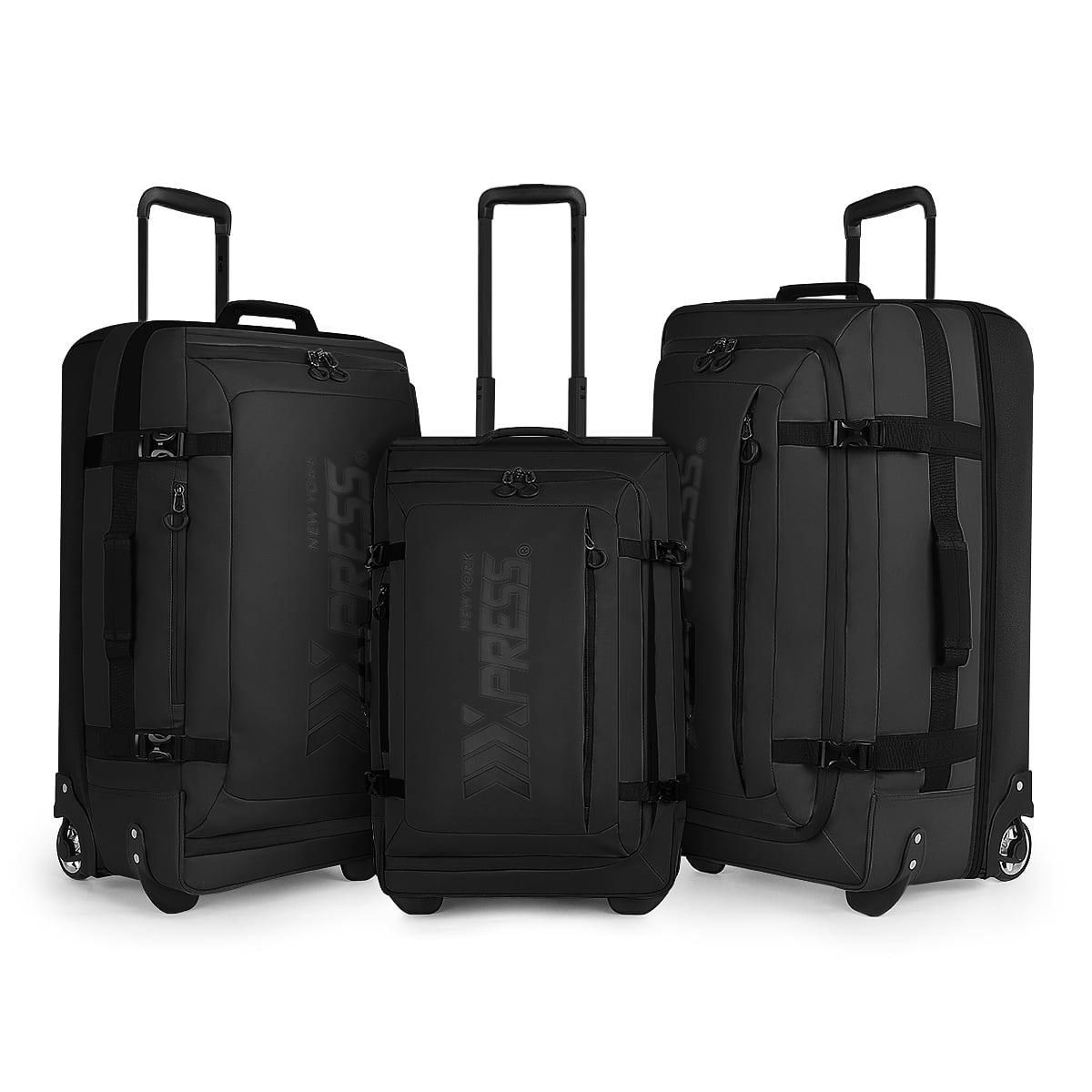 3 Piece Softside Upright Luggage Sets Waterproof Expandable Luggage ...