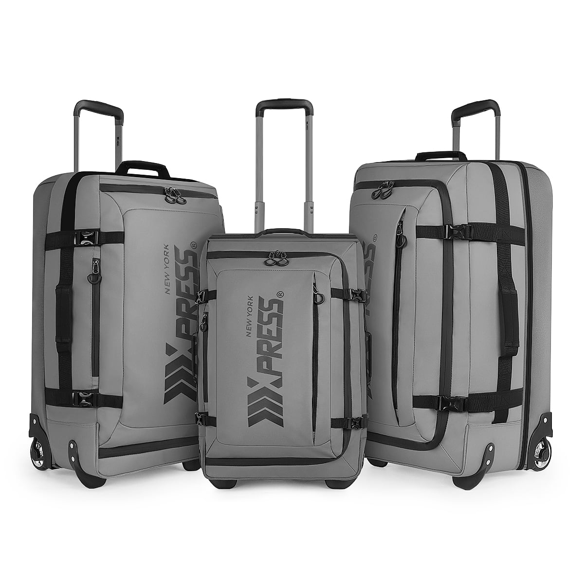 3 Piece Softside Upright Luggage Sets Waterproof Expandable Luggage ...
