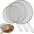 3-Piece Splatter Screen Set – Fine Mesh Stainless-Steel Grease Splatter ...