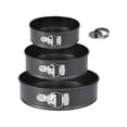 3-Piece Springform Pan Set (7, 8, 9 Inch) Non-Stick Removable Bottom ...