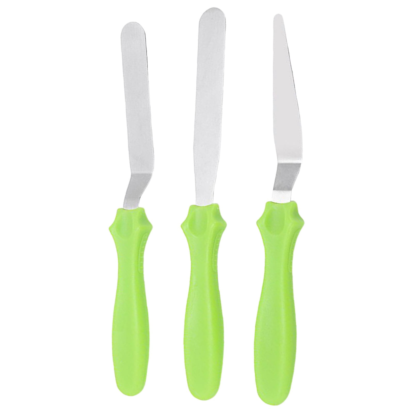 3 Piece Stainless Steel Cake Spatula Set - Offset Icing Spreader and ...