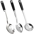 3-Piece Stainless Steel Cooking Utensils Set, Heavy Duty 18/0 14-in ...