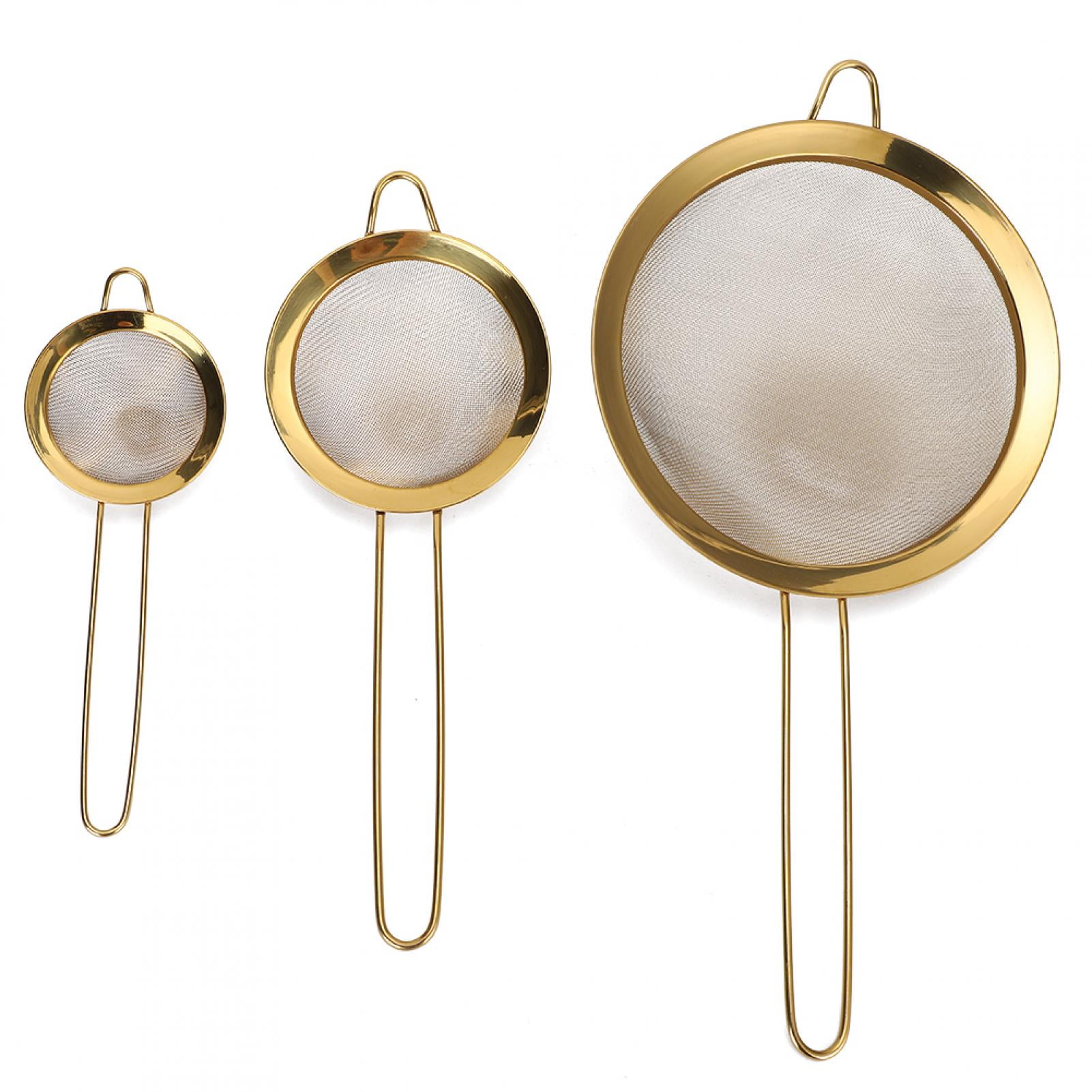 3-Piece Stainless Steel Fine Mesh Oil Strainer Set with Long Handle ...