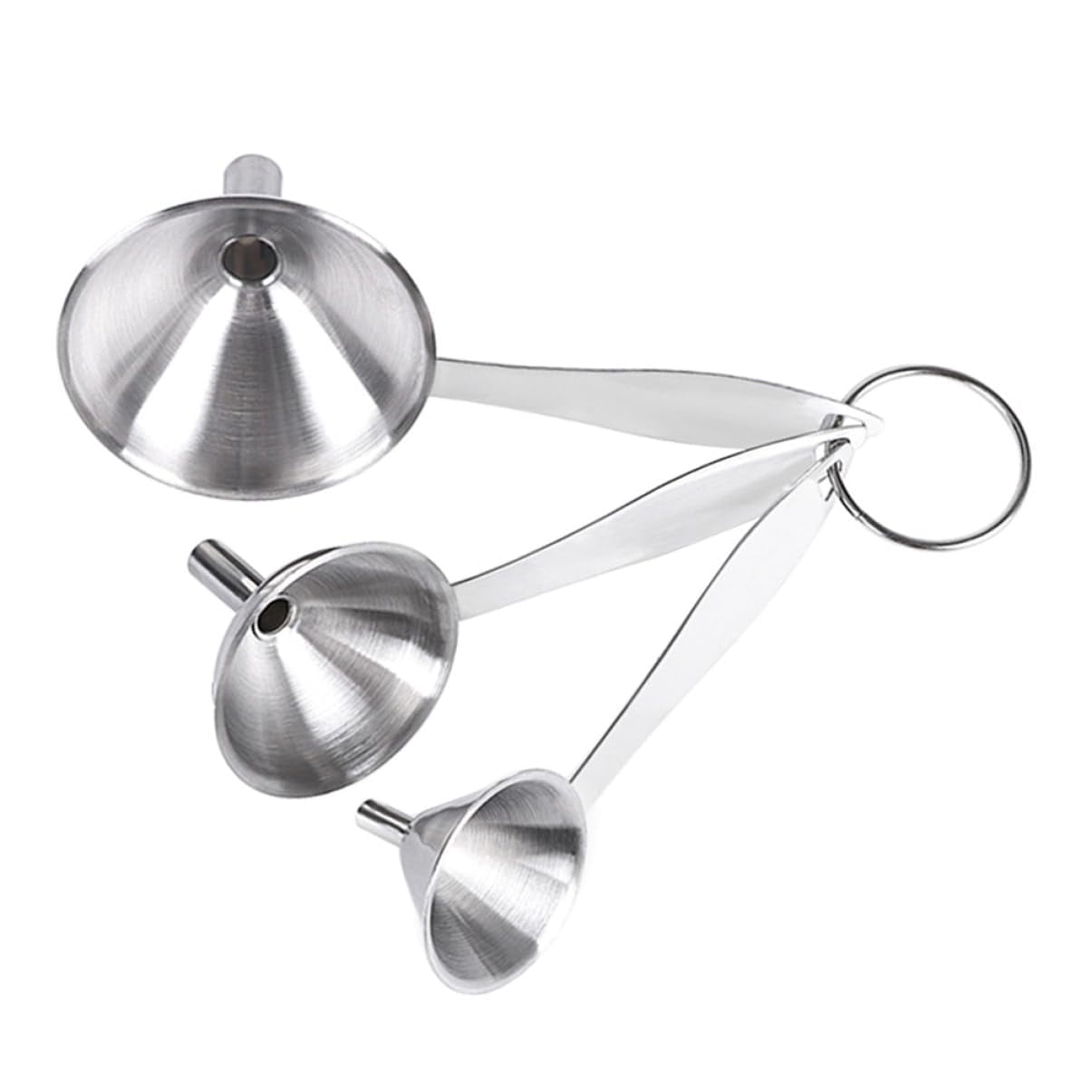 3-Piece Stainless Steel Funnel Set Mini Funnel for Oils Bottles Kitchen ...