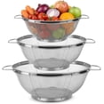 3-Piece Stainless Steel Mesh Strainer Set, Fine Mesh Colander Basket ...