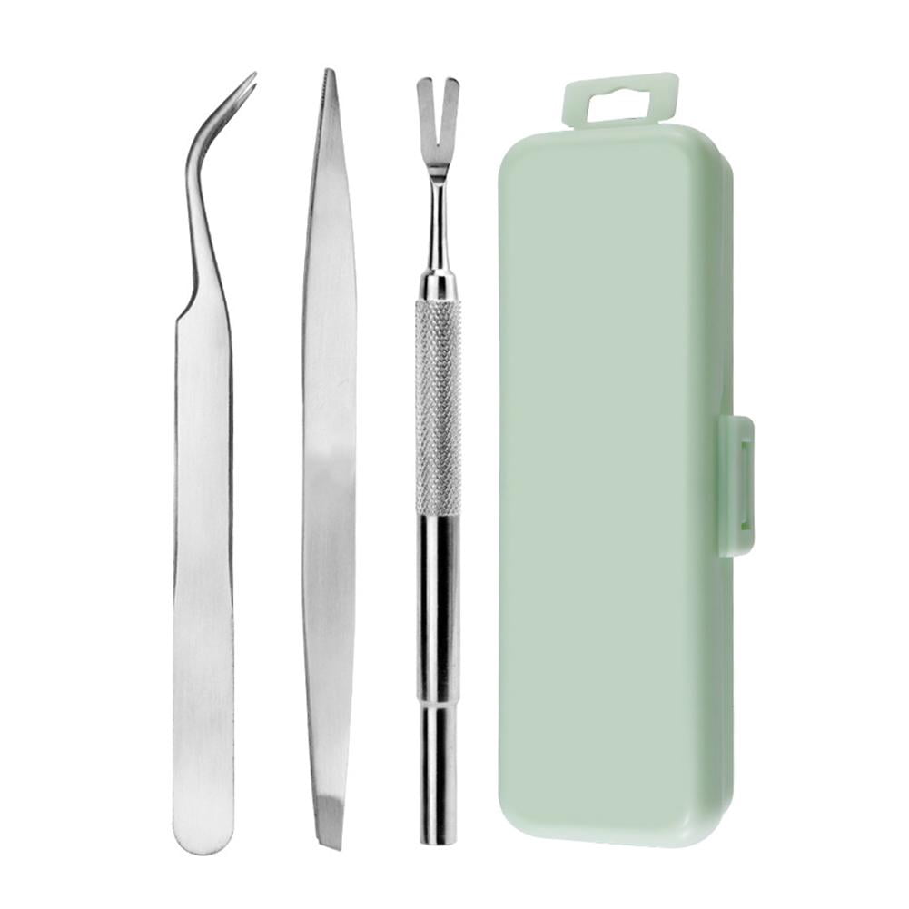 3-Piece Stainless Steel Pet Tick & Flea Removal Tool Kit, Precision ...