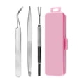 3-Piece Stainless Steel Pet Tick & Flea Removal Tool Kit, Precision ...