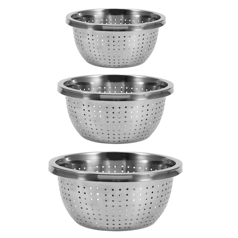 3-Piece Stainless Steel Rice Sieve Set - Filter & Strain Rice, Perfect ...