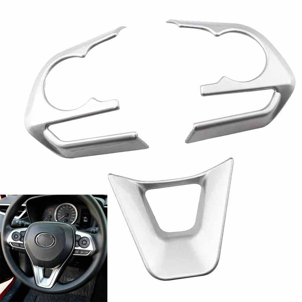 3 Piece Steering Wheel Button Panel Trim Cover Set for Toyota RAV4 2019 ...