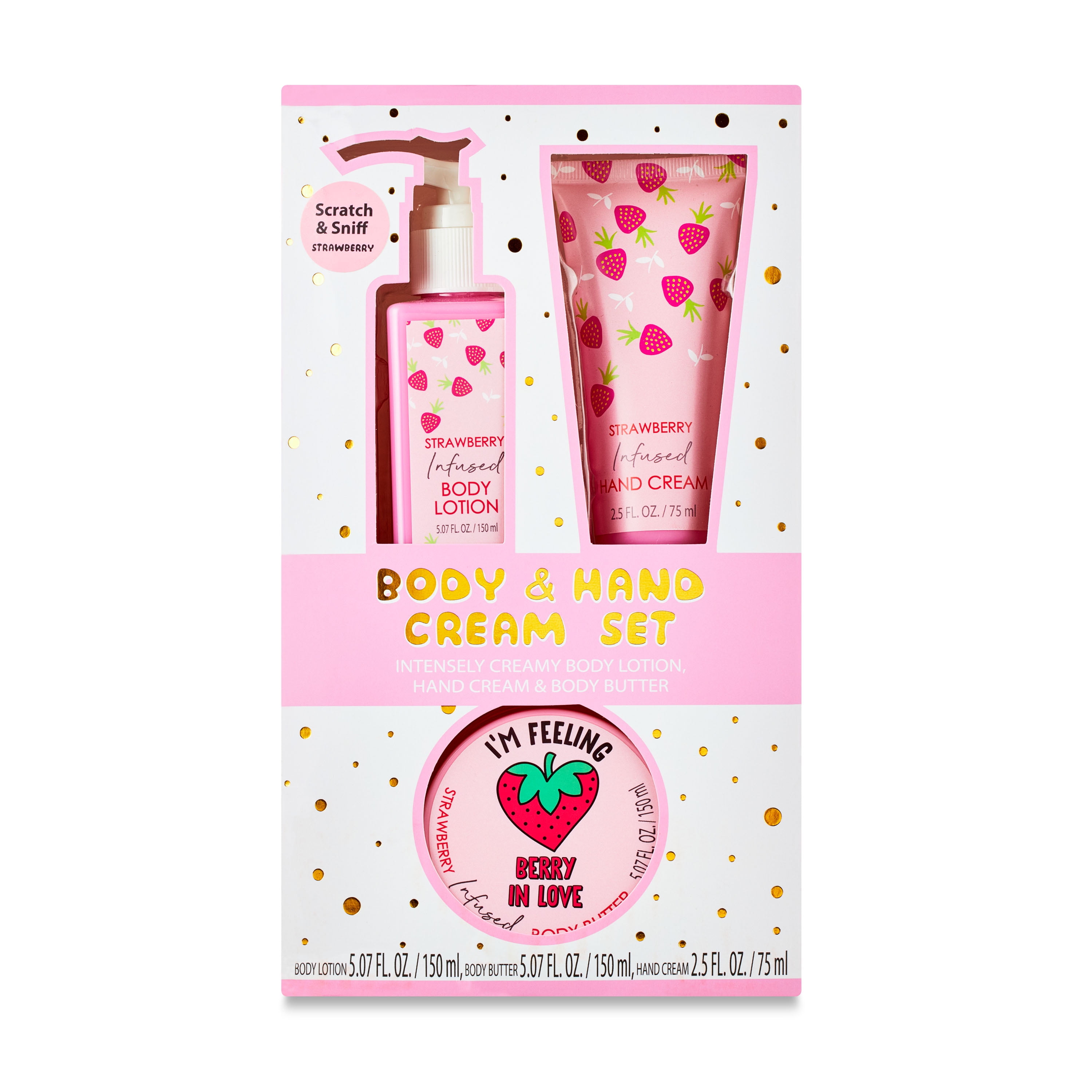 3-Piece Strawberry Body & Hand Cream Set - Walmart.com