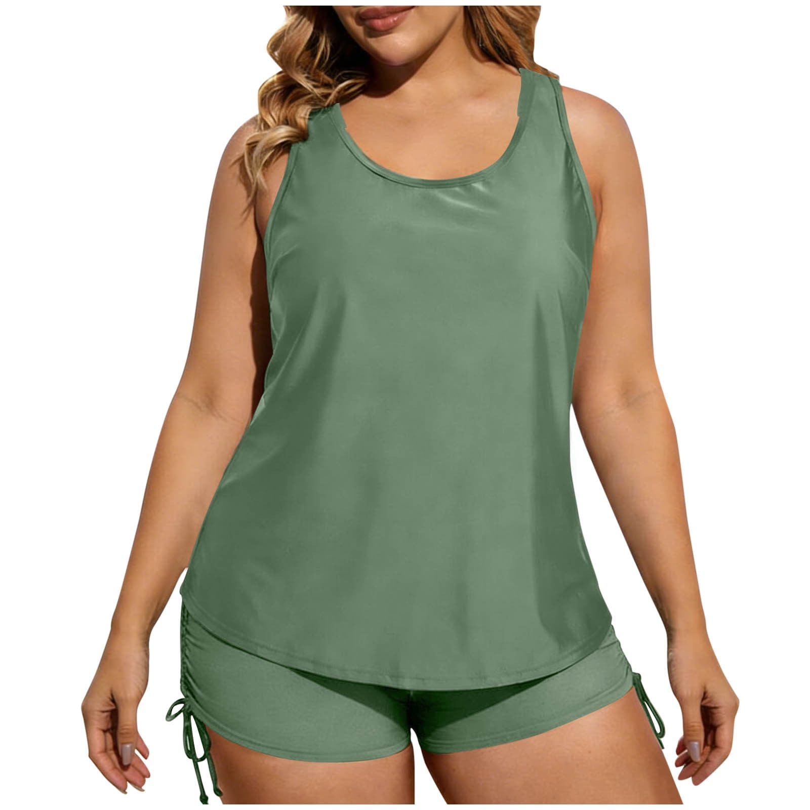3 Piece Swimsuits for Women Summer Beah Modest Bathing Suits Tops With ...