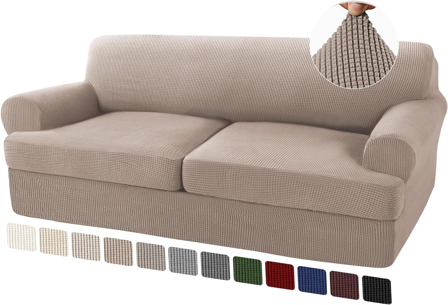 3 Piece T Cushion Sofa Slipcovers Sofa Cover for T Cushion Sofa Couches ...