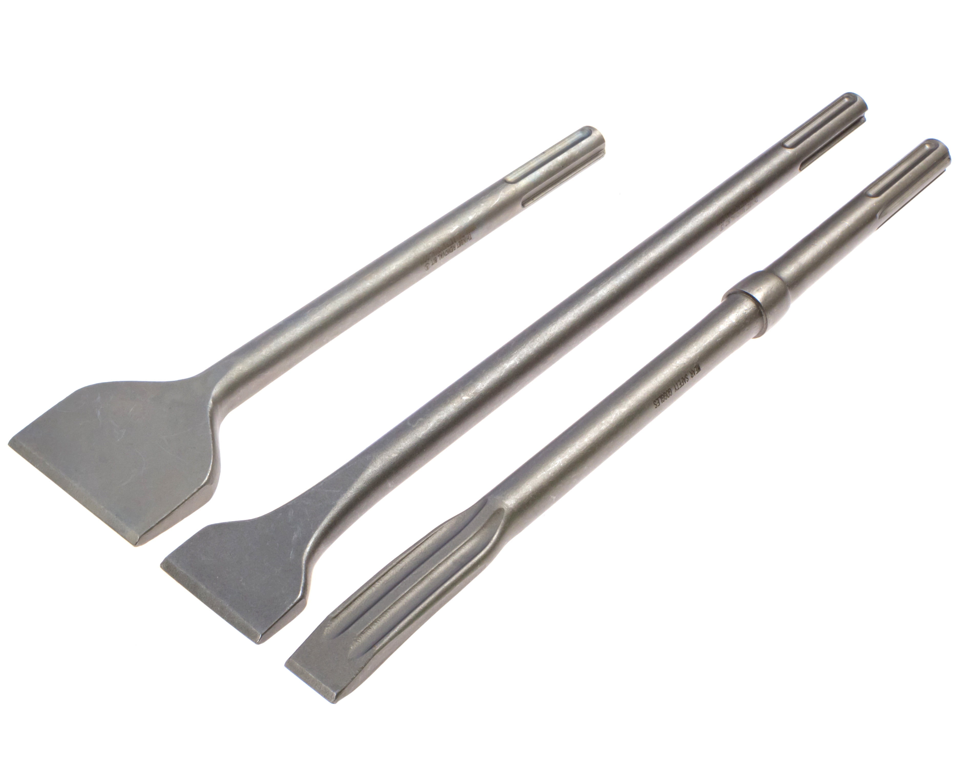 3 Piece, THINSET REMOVAL BIT, Tile & Scaling chisel set, SDS Max ...