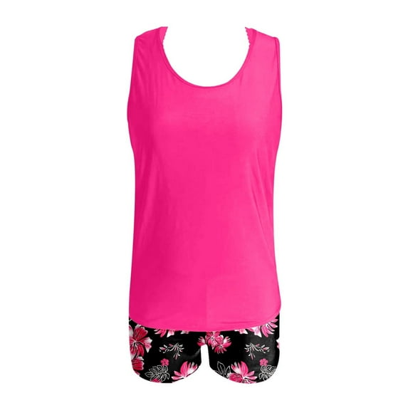 3 Piece Tankini Swimsuit for Women Bathing Suit with Shorts Waisted ...