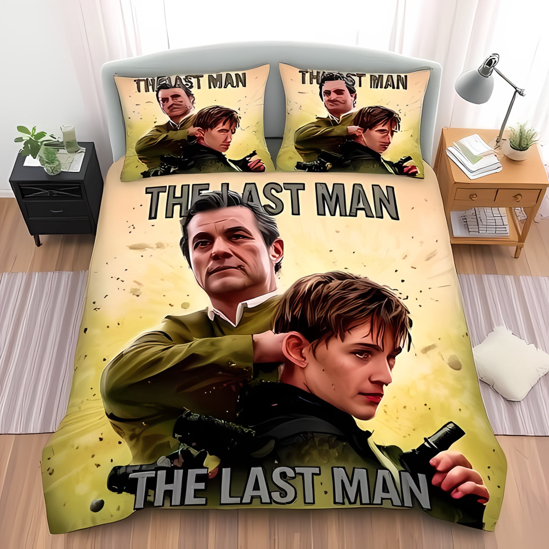 3-Piece 'The Last Man' Duvet Cover & Pillowcase Set - Vibrant Design ...