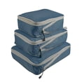 3-Piece Travel Packing Cube Set, Nylon Zipper Compression Organizer ...