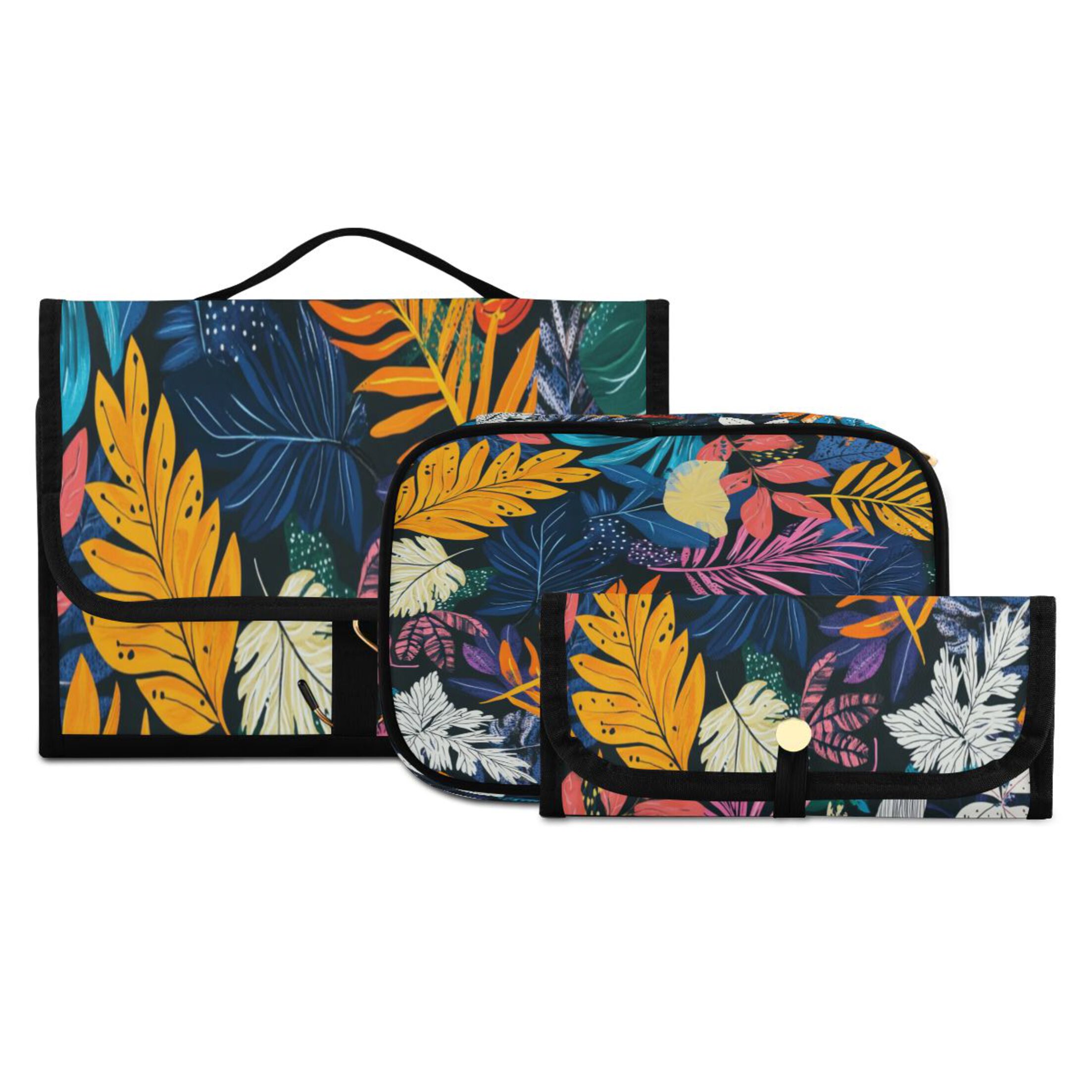 3-Piece Travel Toiletry Set with Cosmetic & Brush Organizer Water ...