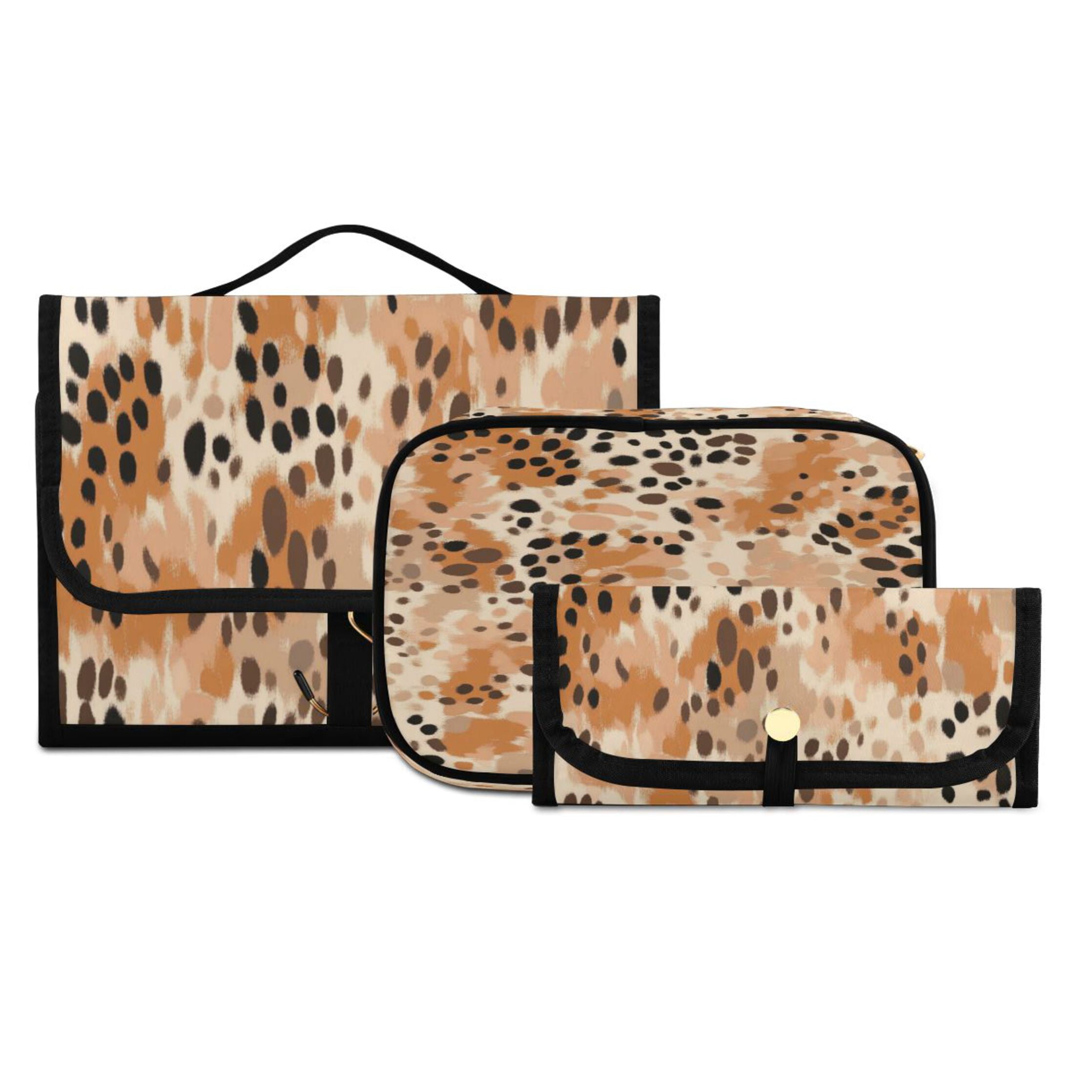 3-Piece Travel Toiletry Set with Cosmetic & Brush Organizer Water ...