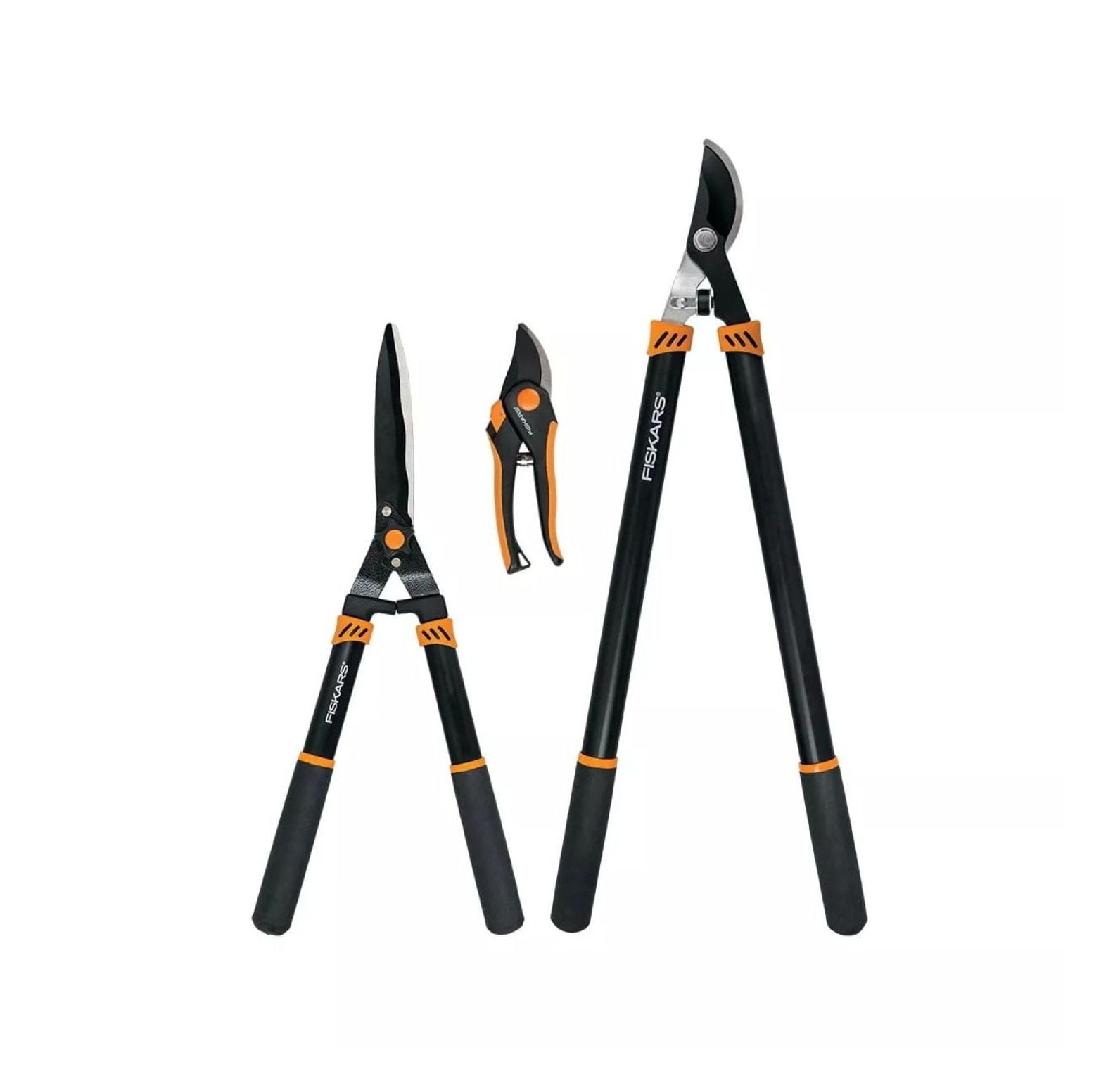 3 Piece Tree and Shrub Care Set Rust Resistant Steel Durable Pruning ...