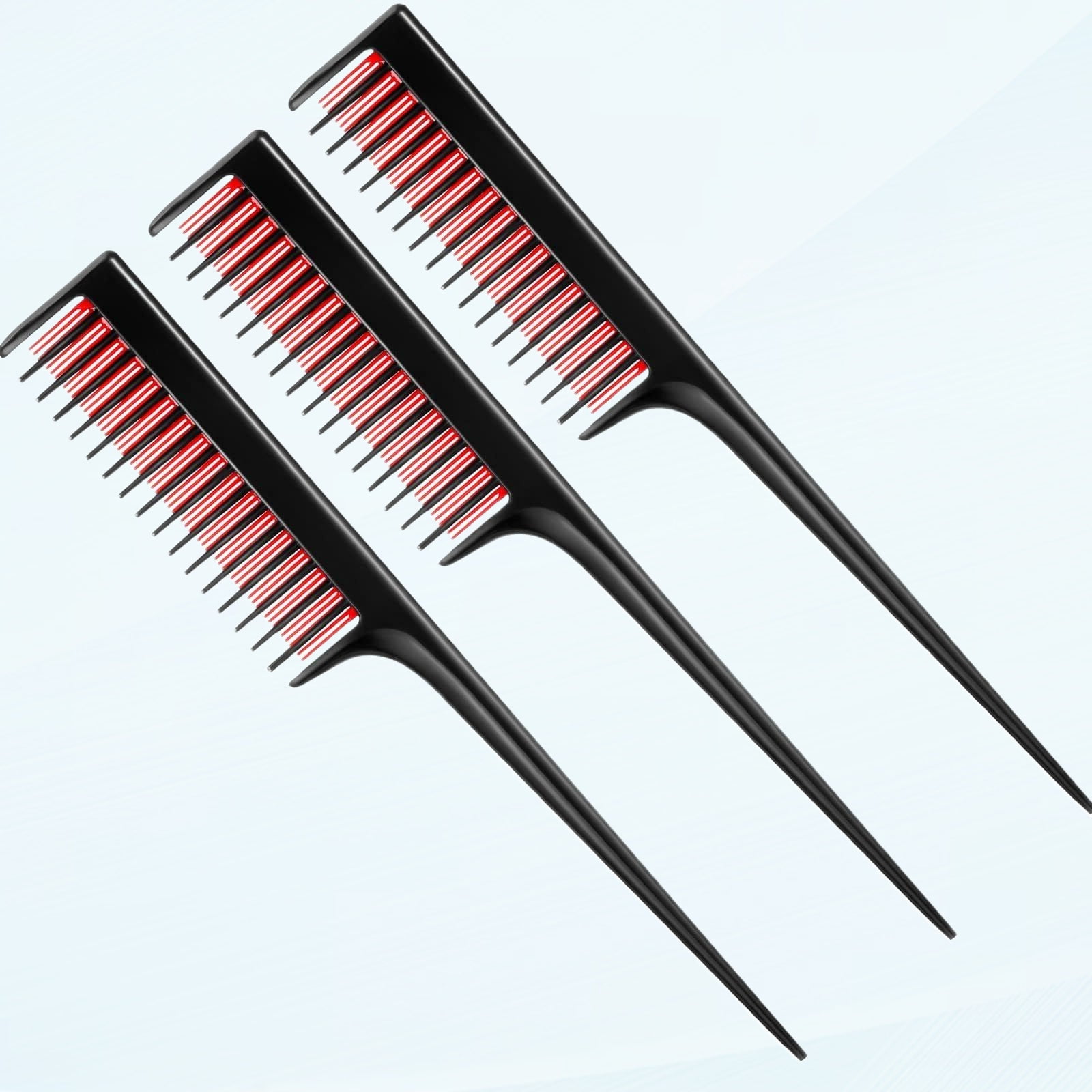 3 Piece Triple Detangling Comb, Rat Tail Comb for Women, Tool Structure ...