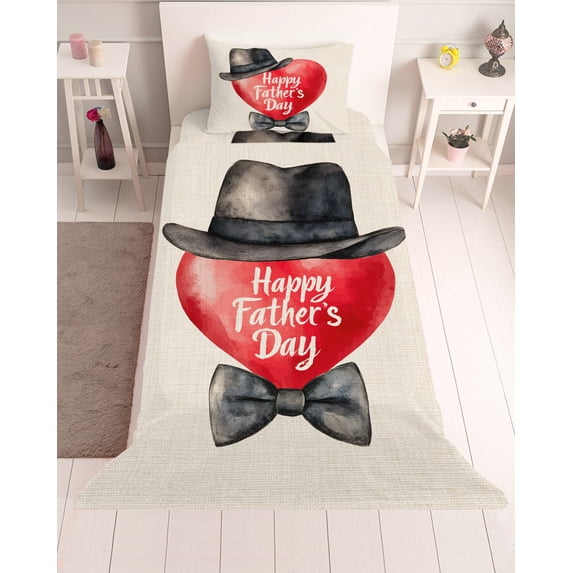 3 Piece Twin Sheet Set Happy Father's Day Sheets Set for Twin Size Bed ...
