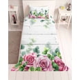 3 Piece Twin Sheet Set Spring Pink Roses Sheets Set for Twin Size Bed ...