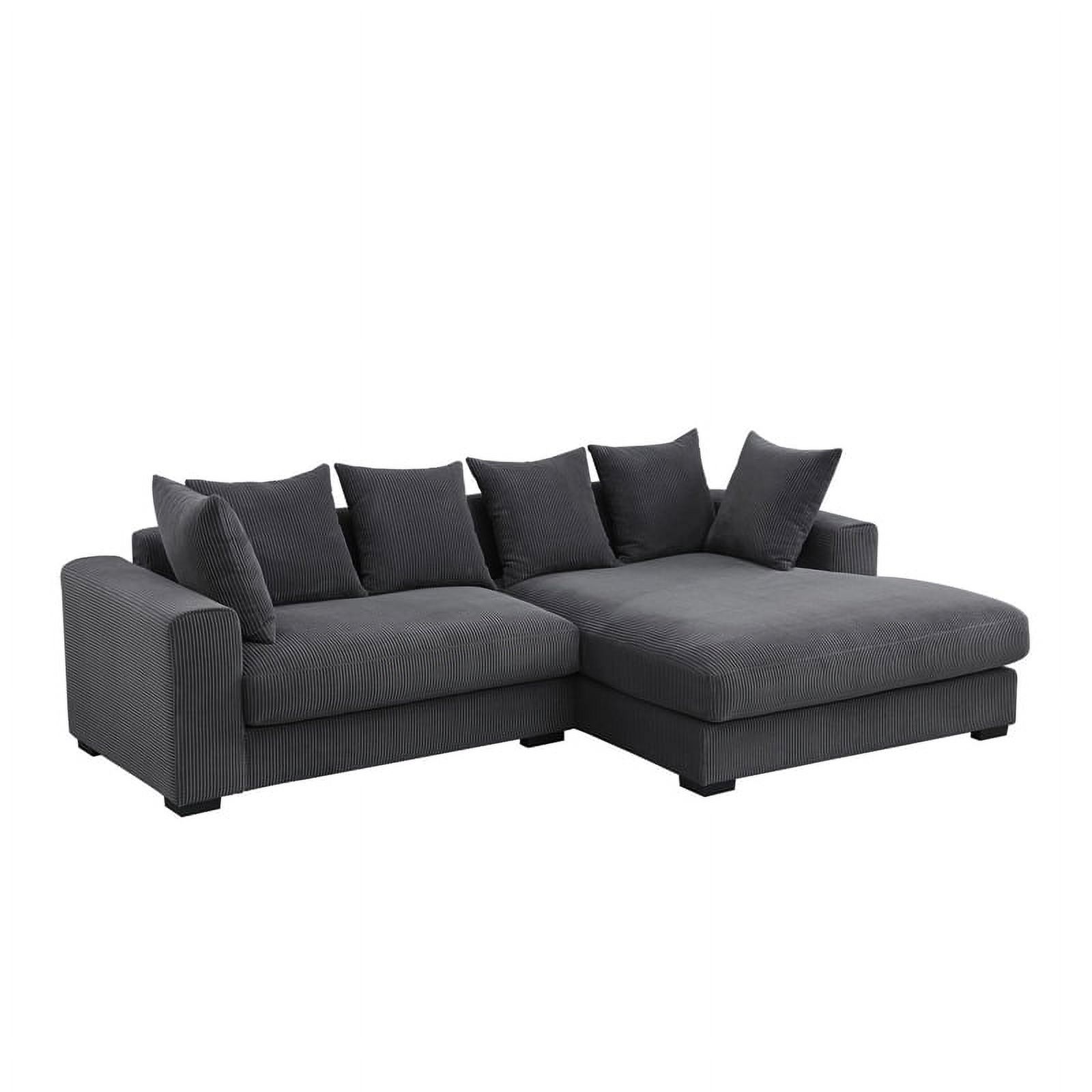 Coaster Mccord 2-piece Chenille Upholstered Cushion Back Sectional Dark ...
