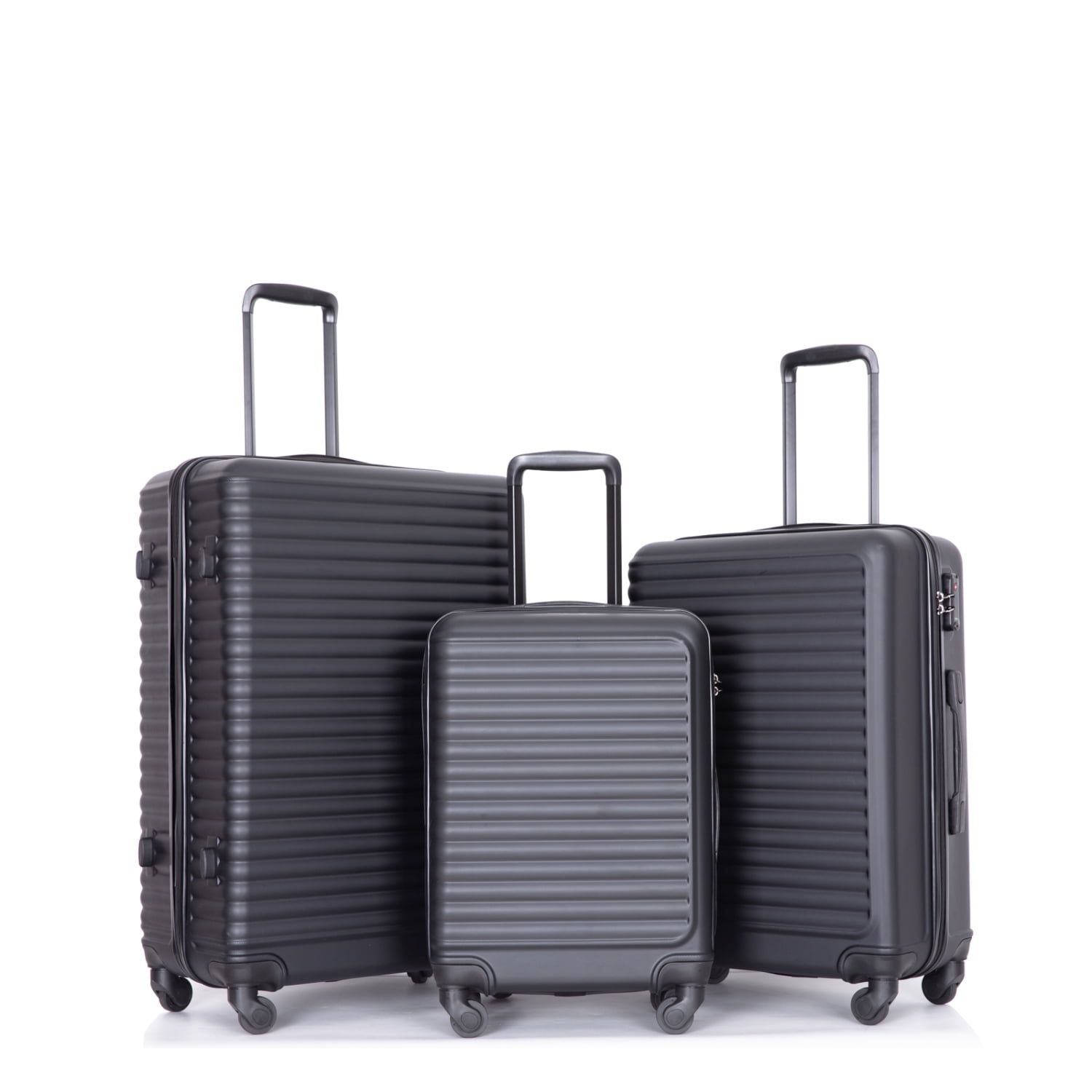 3-Piece Upright Luggage Set, 20inch 24 inch 28 inch Luggage Suitcase ...